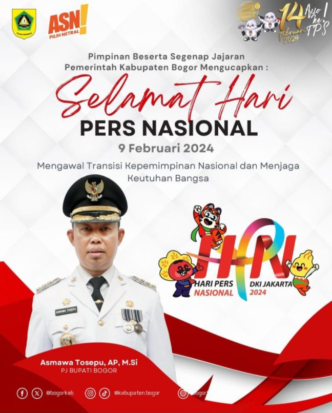 Iklan Pemerintah Kabupaten Bogor Selamat Hari Pers Nasional 2024 ...